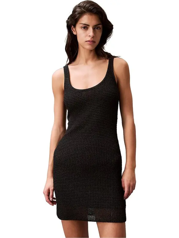 Calvin Klein Studio Viscose Mini Dress - Black