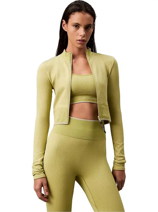 Calvin Klein Rib Sport Cropped Jacket - Sweet Pea