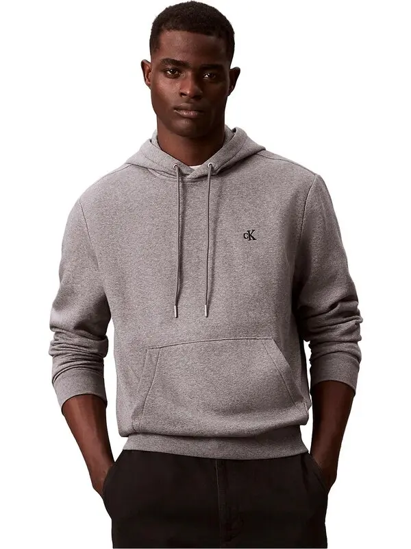 Calvin Klein Archive Logo Fleece Hoodie - Grey Heather