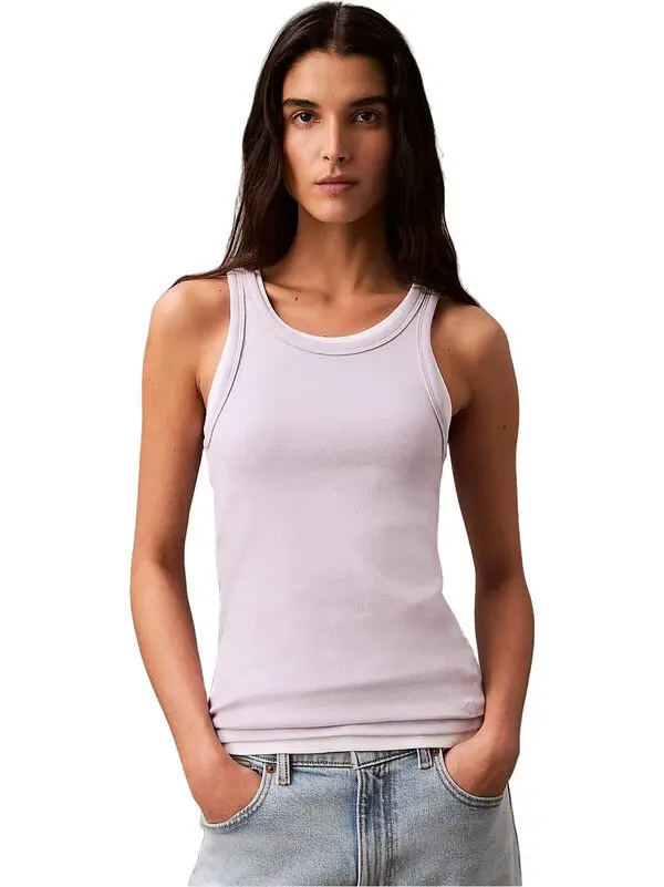 Calvin Klein Cotton Contour Rib Tank - Evening Haze