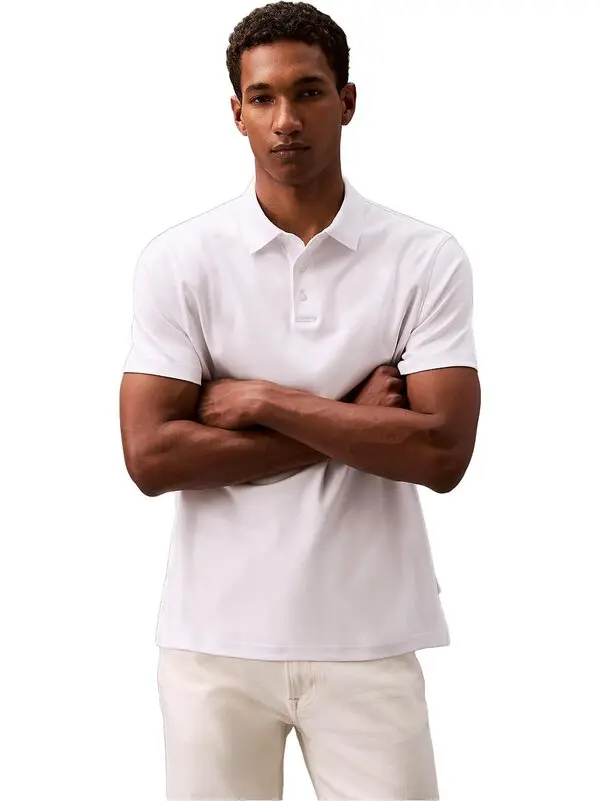 Calvin Klein Supima Cotton Classic Polo Shirt - Brilliant White