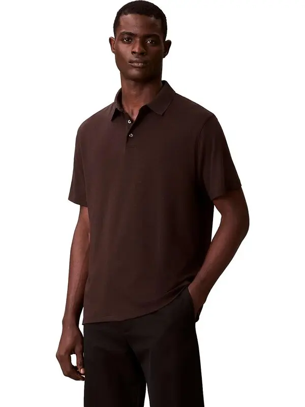 Calvin Klein Supima Cotton Classic Polo Shirt - Chocolate Torte