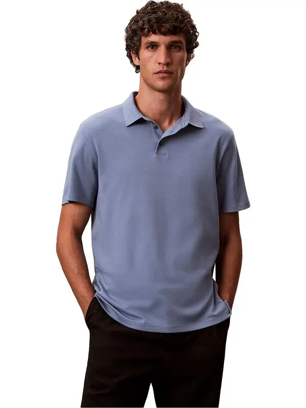 Calvin Klein Supima Cotton Classic Polo Shirt - Dusty Sailor Blue