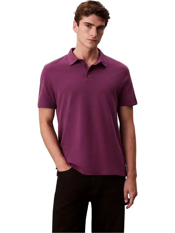 Calvin Klein Supima Cotton Classic Polo Shirt - Dutchess Plum