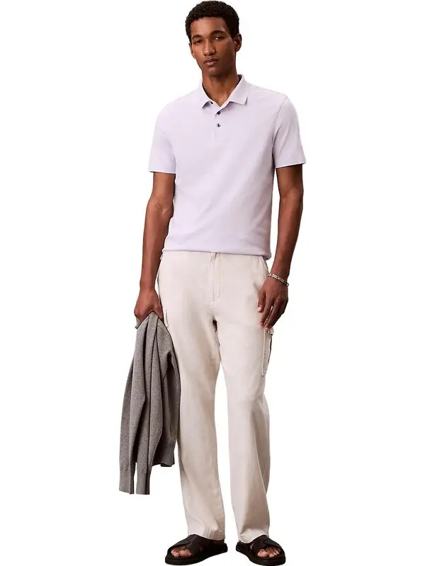 Calvin Klein Supima Cotton Classic Polo Shirt - Island Lilac