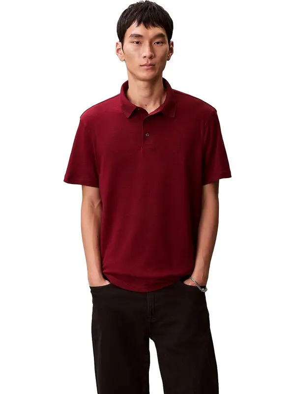 Calvin Klein Supima Cotton Classic Polo Shirt - Renaissance Red
