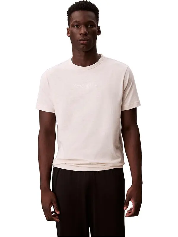 Calvin Klein Logo Sleep T-shirt - Oatmeal Heather