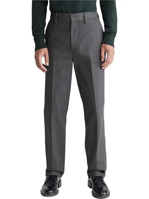 Calvin Klein Structured Straight Leg Pants - Charcoal Smoke