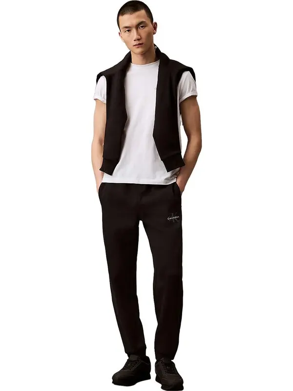 Calvin Klein Monologo Fleece Joggers - Black