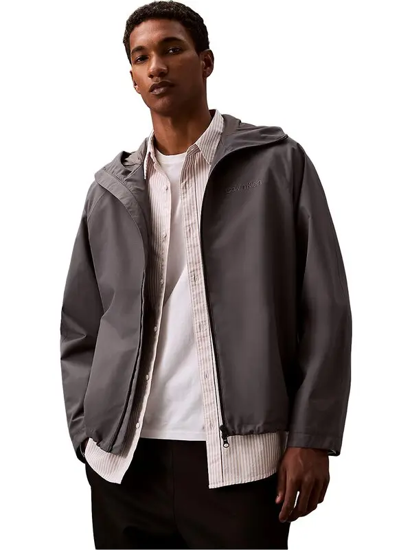Calvin Klein Waterproof Windbreaker Jacket - Boulevard Grey