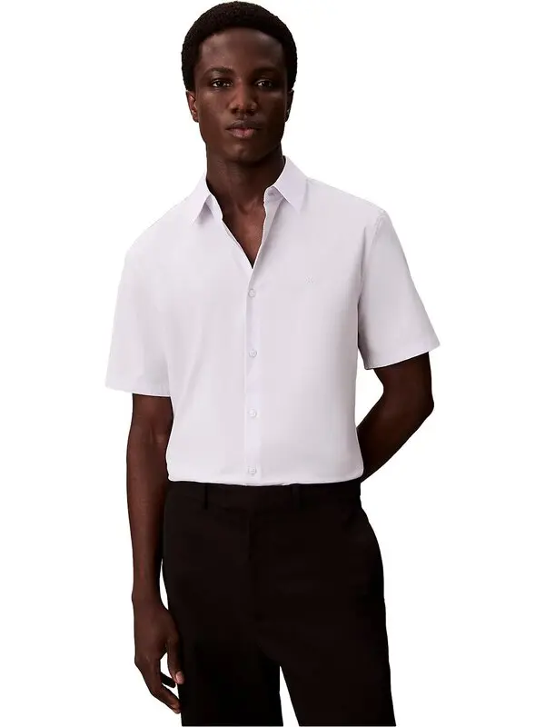Calvin Klein Cotton Stretch Slim Button-down Shirt - Niagara Mist