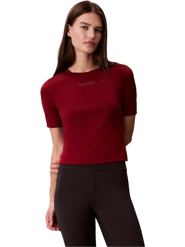 Calvin Klein Crewneck Short-sleeve T-shirt - Fall Berry