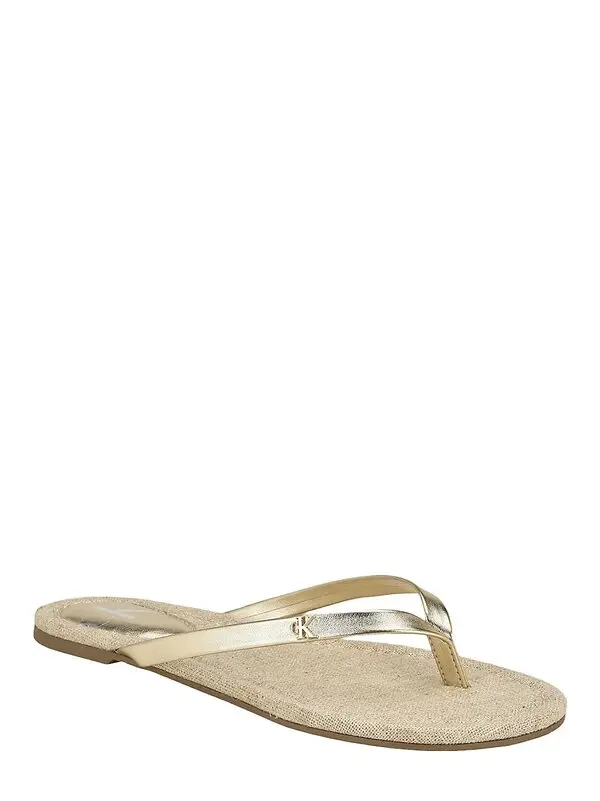 Calvin Klein T-strap Sandals - Gold