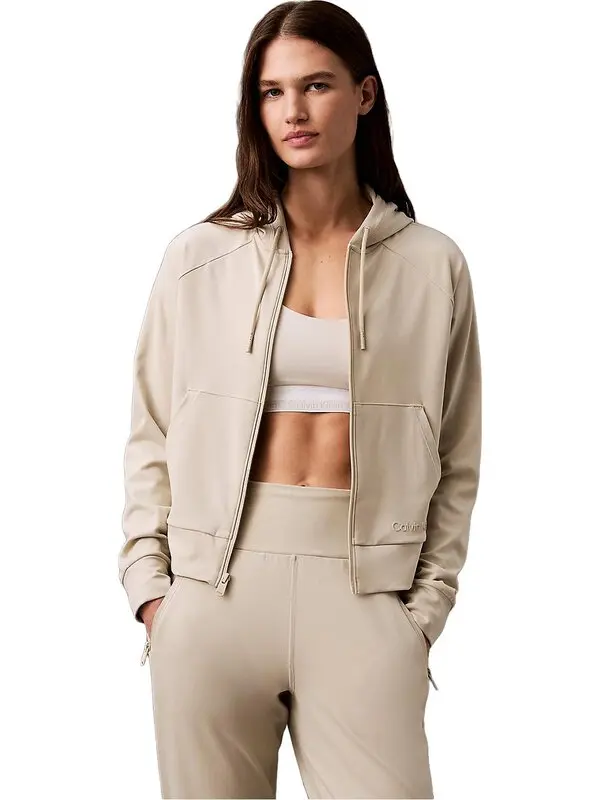 Calvin Klein Soft Stretch Sport Hoodie - Pelican