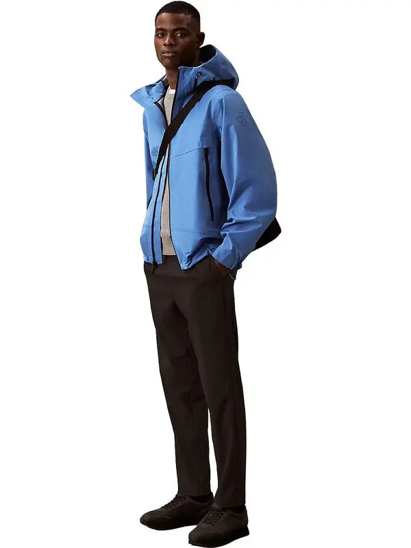 Calvin Klein Tech Hooded Windbreaker Jacket - Bright Cobalt