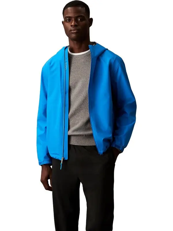 Calvin Klein Tech Shell Hooded Jacket - French Blue