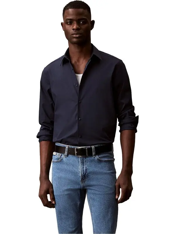 Calvin Klein Classic Stretch Button-down Shirt - Dark Sapphire