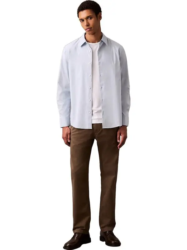 Calvin Klein Classic Stretch Button-down Shirt - Niagara Mist