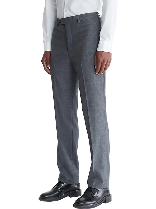 Calvin Klein Slim Fit Heather Suit Trousers - Grey