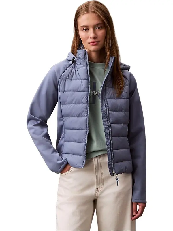 Calvin Klein Mixed Media Puffer Jacket - Wild Wind