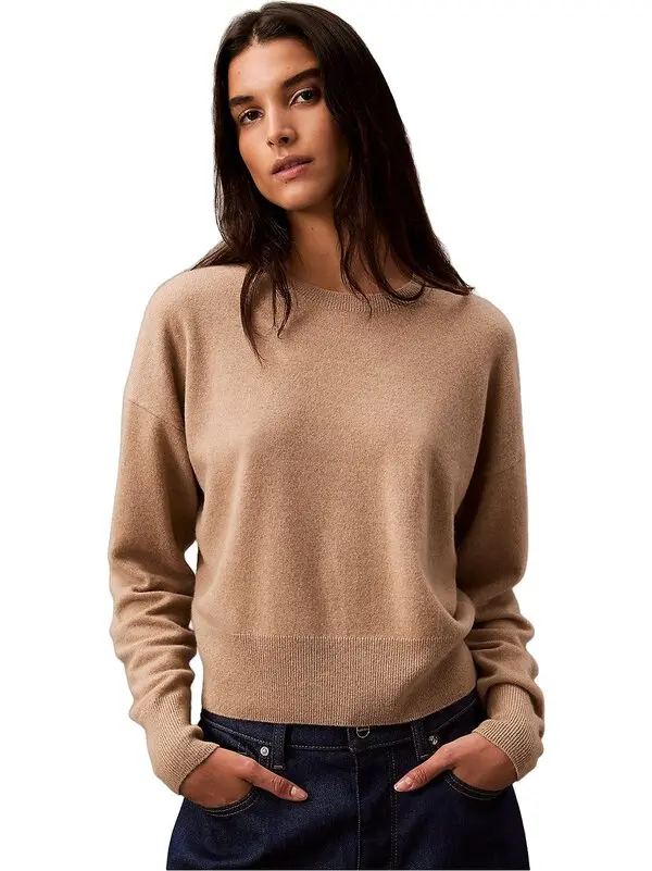 Calvin Klein Cashmere Crewneck Sweater - Brindle