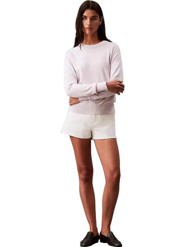 Calvin Klein Smooth Cotton Sweater - Orchid Hush