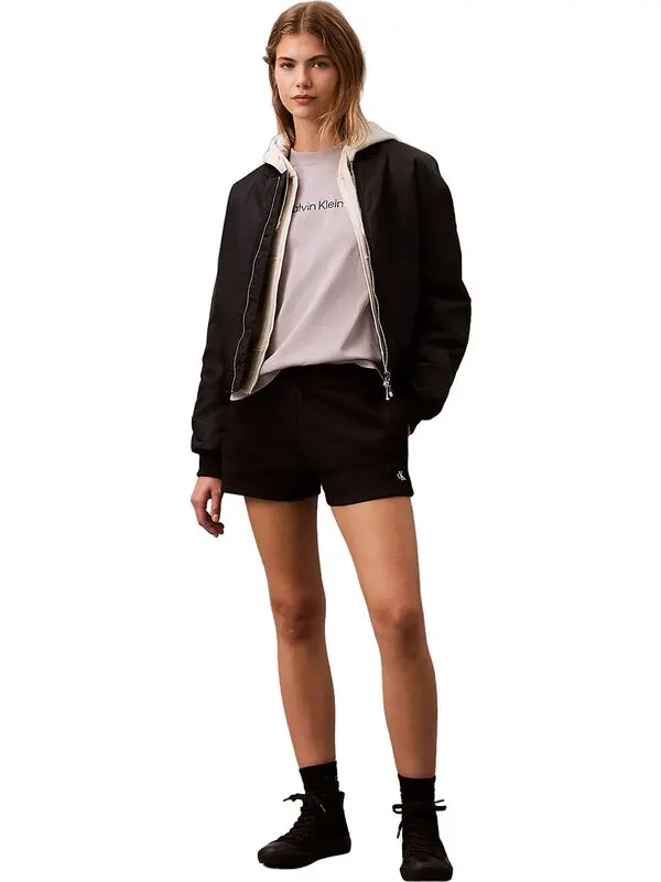 Calvin Klein Archive Logo Fleece Shorts - Black Beauty