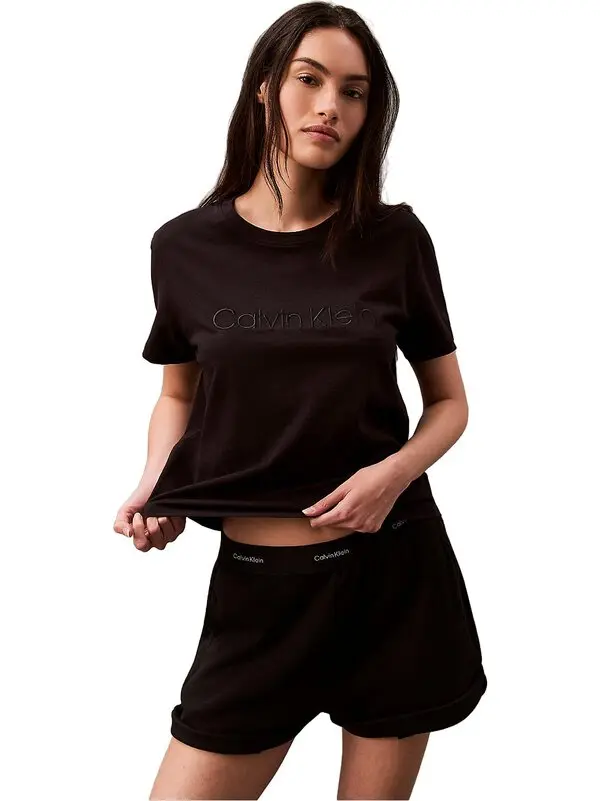 Calvin Klein Terry Lounge Crewneck T-shirt - Black