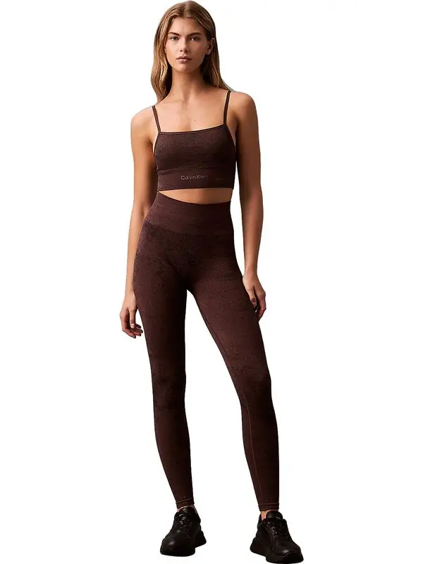 Calvin Klein Sport Seamless Print Leggings - Raisin