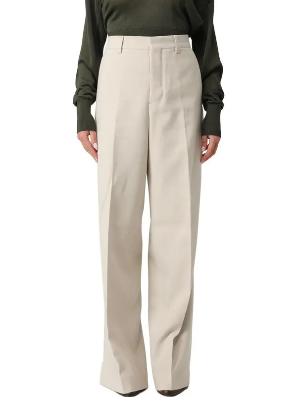 Ami Tailored Wide Leg Trousers - Mastic