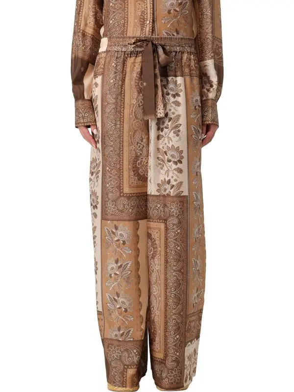 Zimmermann Wide Leg Pants - Brown