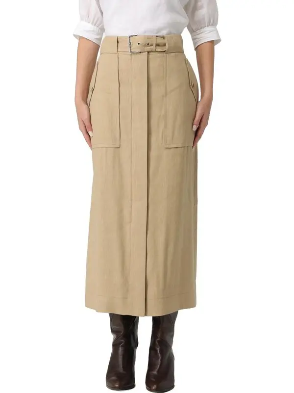 Alberta Ferretti Belted Skirt - Beige