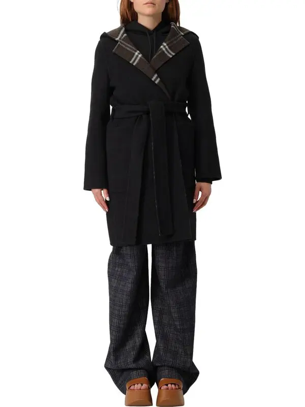 Burberry Belted Coat - Black