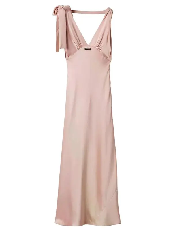 Miu Miu Satin Maxi Dress - Pink