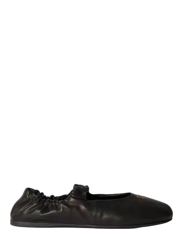 Miu Miu Elasticated Ballet Flats - Black