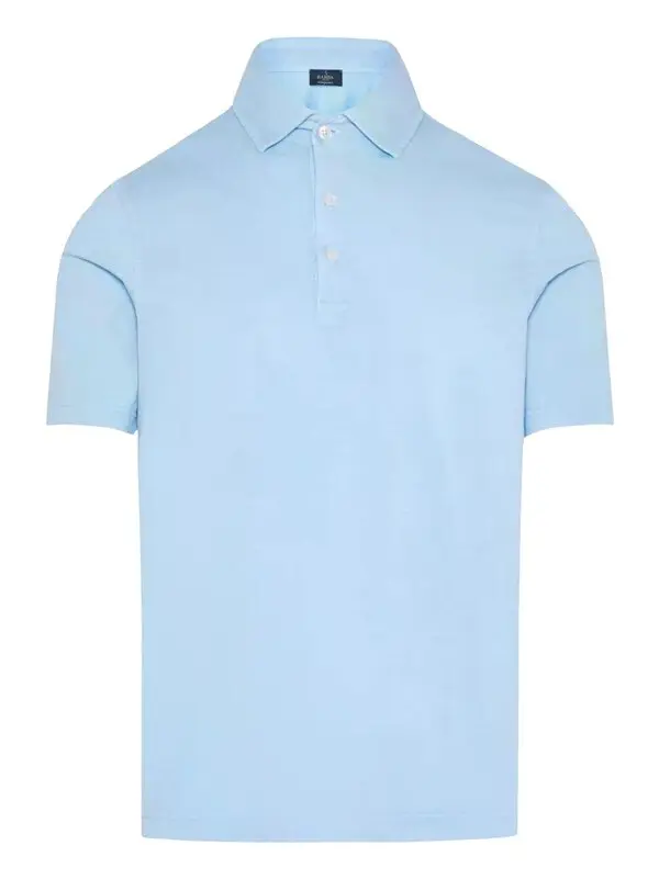 BARBA NAPOLI Cotton Polo Shirt - Blue