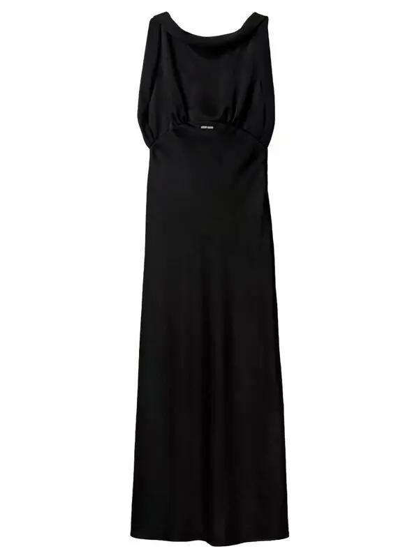 Miu Miu Satin Maxi Dress - Black
