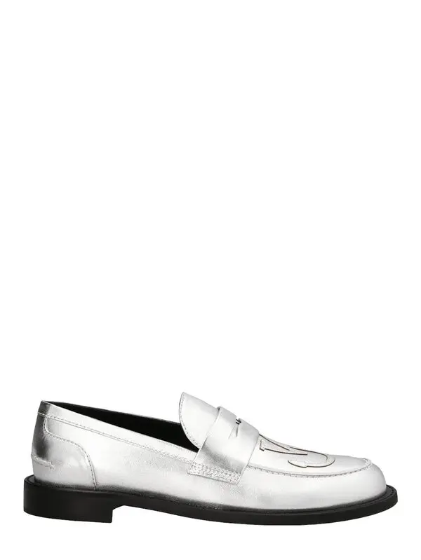 JW Anderson Logo Loafers - Silver