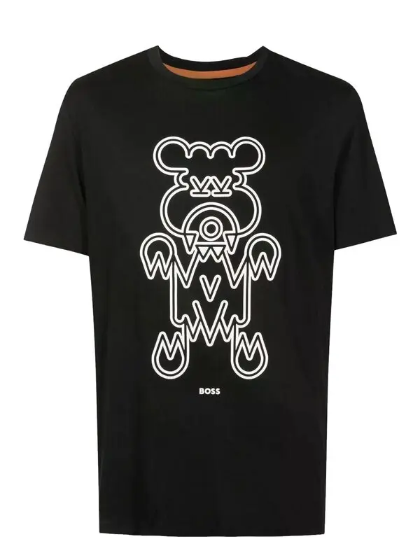 BOSS Animal Graphic-print T-shirt - Black