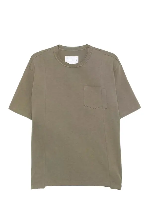 Sacai Pocket Panelled T-shirt - Green