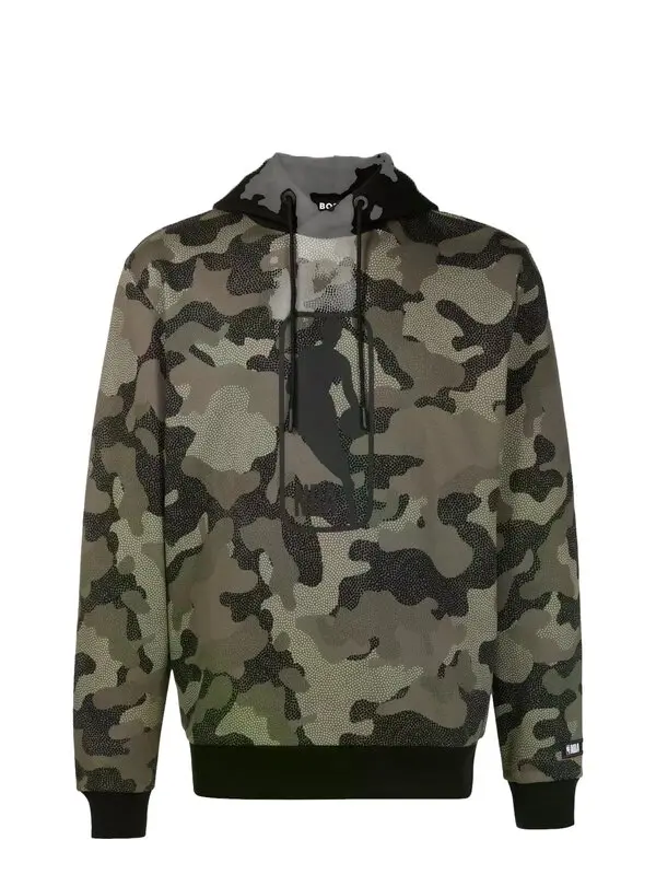 BOSS X Nba Camouflage Hoodie - Green