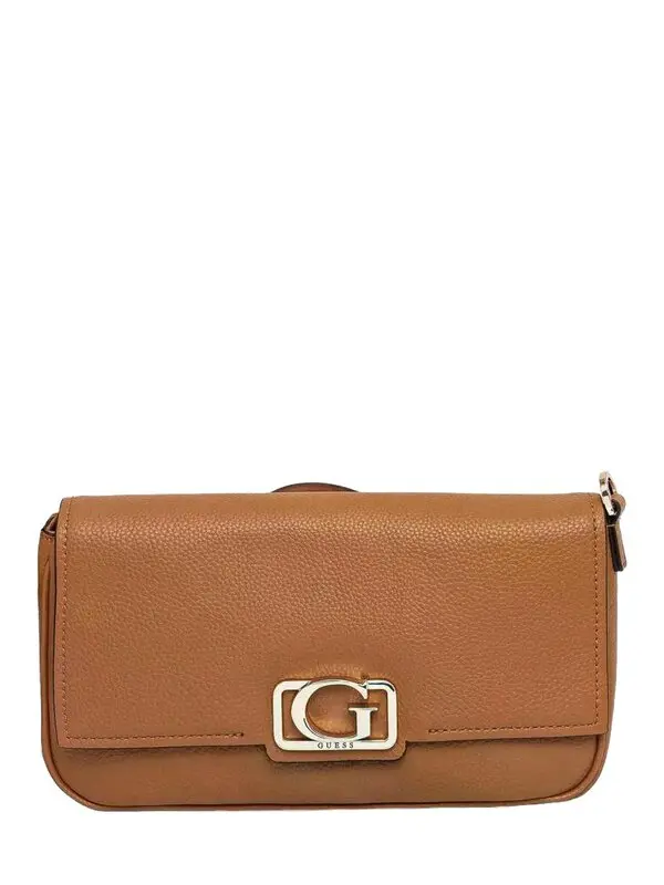 Guess Logo-plaque Crossbody Bag - Brown