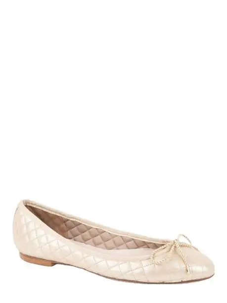 PAUL MAYER ATTITUDES Lido Quilted Ballerina Flat - Gold