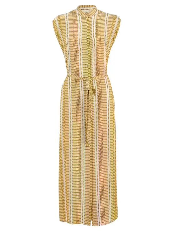 Zeus+dione Striped Midi Dress - Yellow