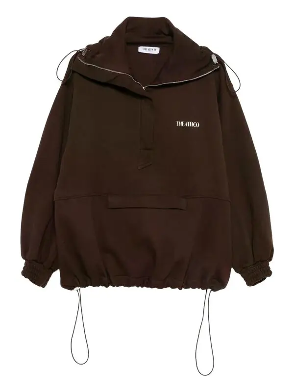 Attico Zip-up Jacket - Brown