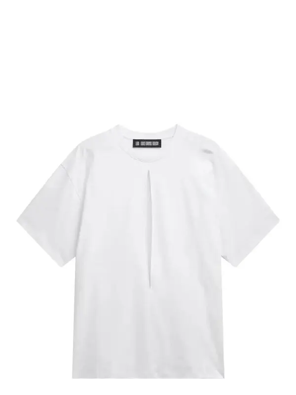 LGN LOUIS GABRIEL NOUCHI Asymmetrical Split-detail T-shirt - White