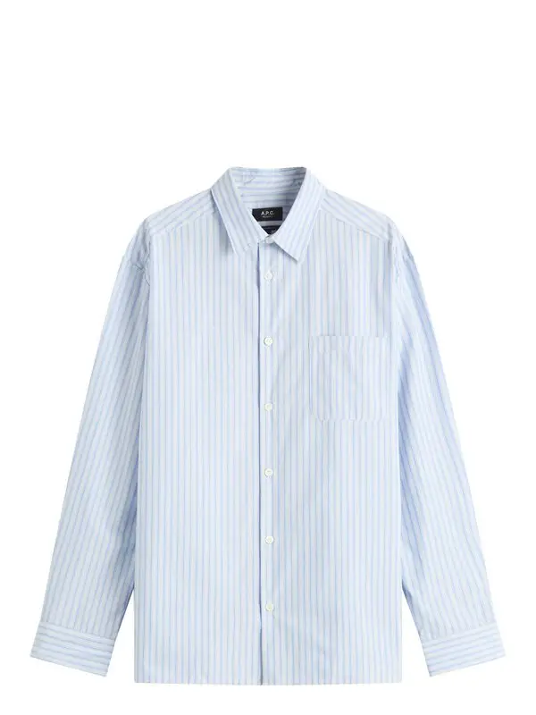 A.p.c. Malo Stripe Shirt - Light Blue