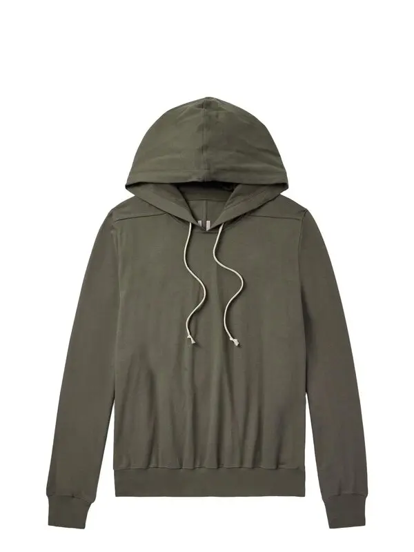 Rick Owens Organic Cotton-jersey Hoodie - Green