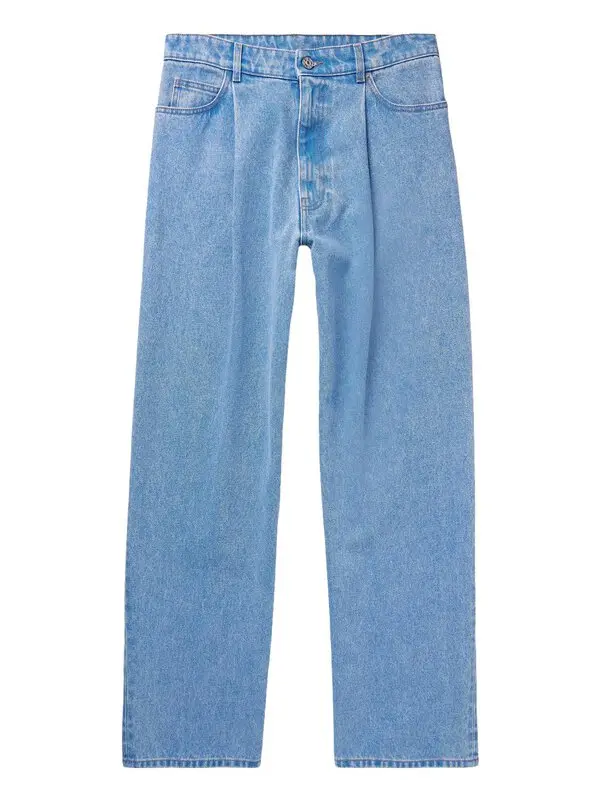 Marni Wide-leg Pleated Jeans - Blue