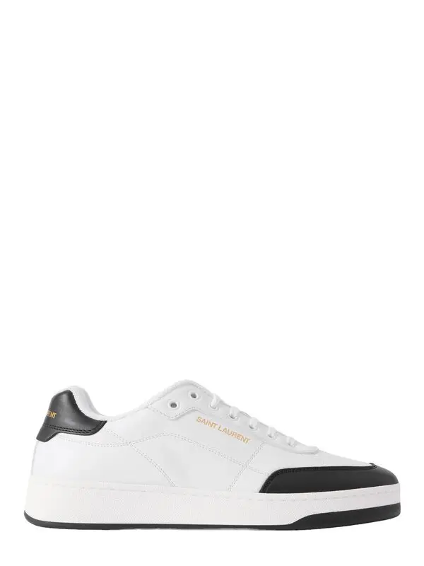 Saint Laurent Sl/61 Two-tone Leather Sneakers - White
